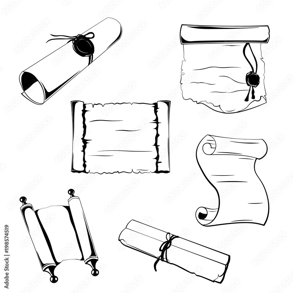 Torn Scroll Drawings