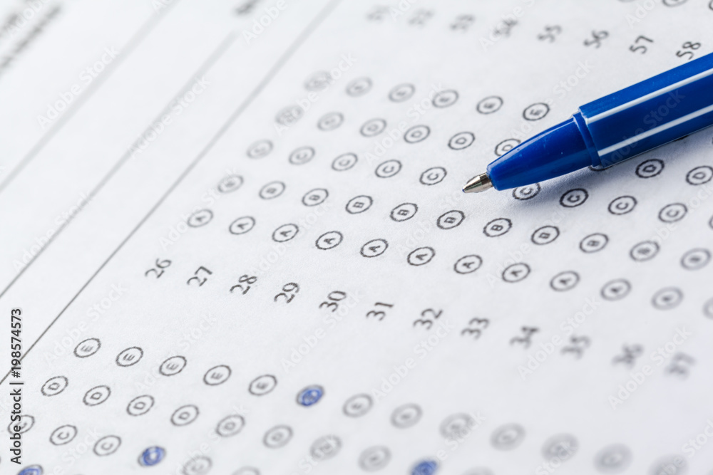 Test Score Sheet With Answers Stock Photo Adobe Stock test-score-sheet-with-answers-stock-photo-adobe-stock