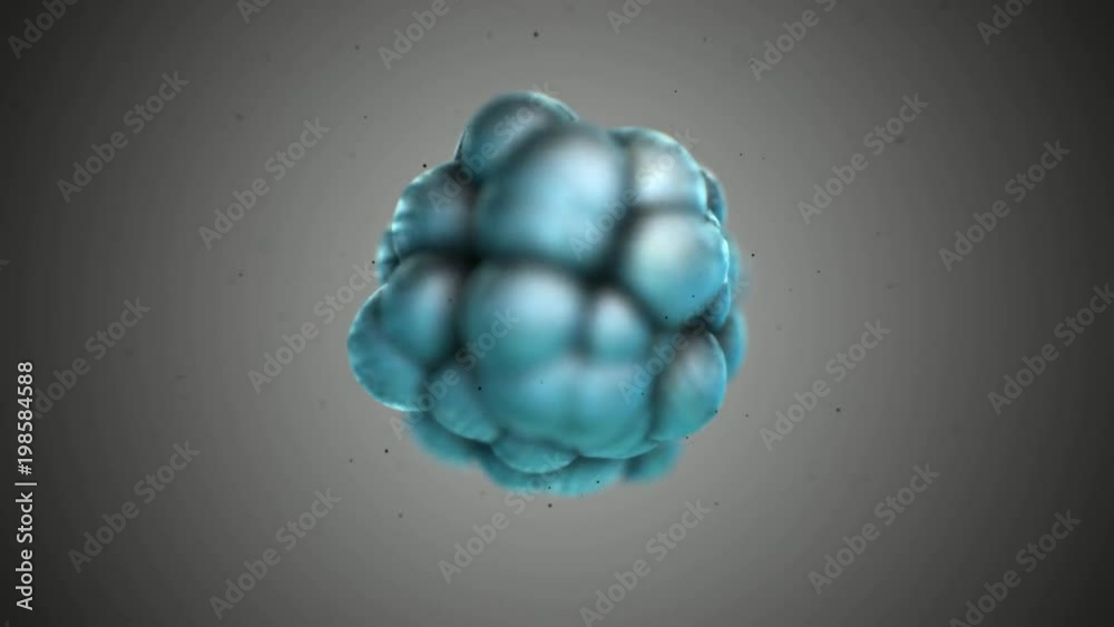 Cellular structure cells cell cluster under the microscope Stock Video ...