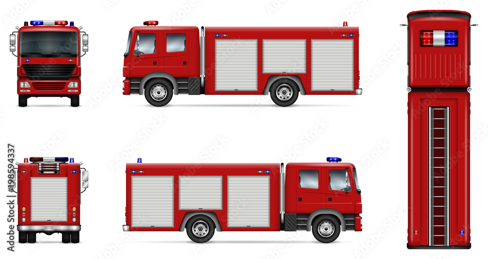Fire Truck Top View