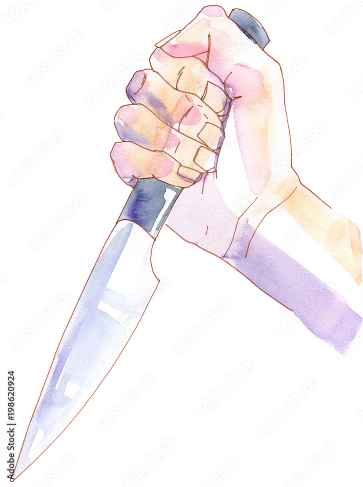 Hand Grabbing Arm Drawing