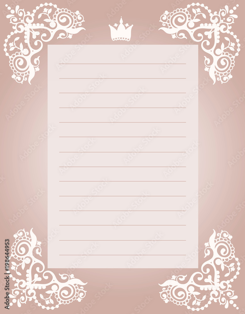 Design an invitation or letter template. Royal style of luxury. Stock ...