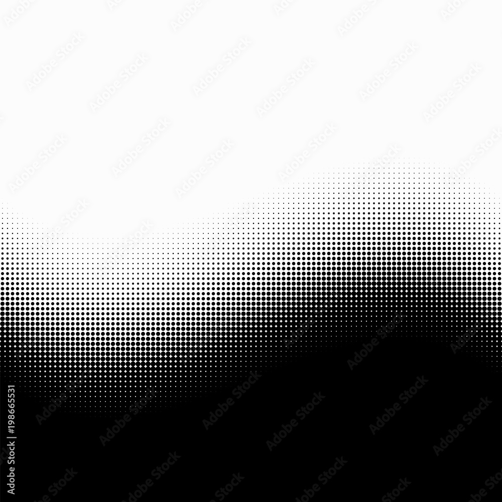Screentone Graphics_Halftone Gradation_Black Dots Stock Vector | Adobe ...