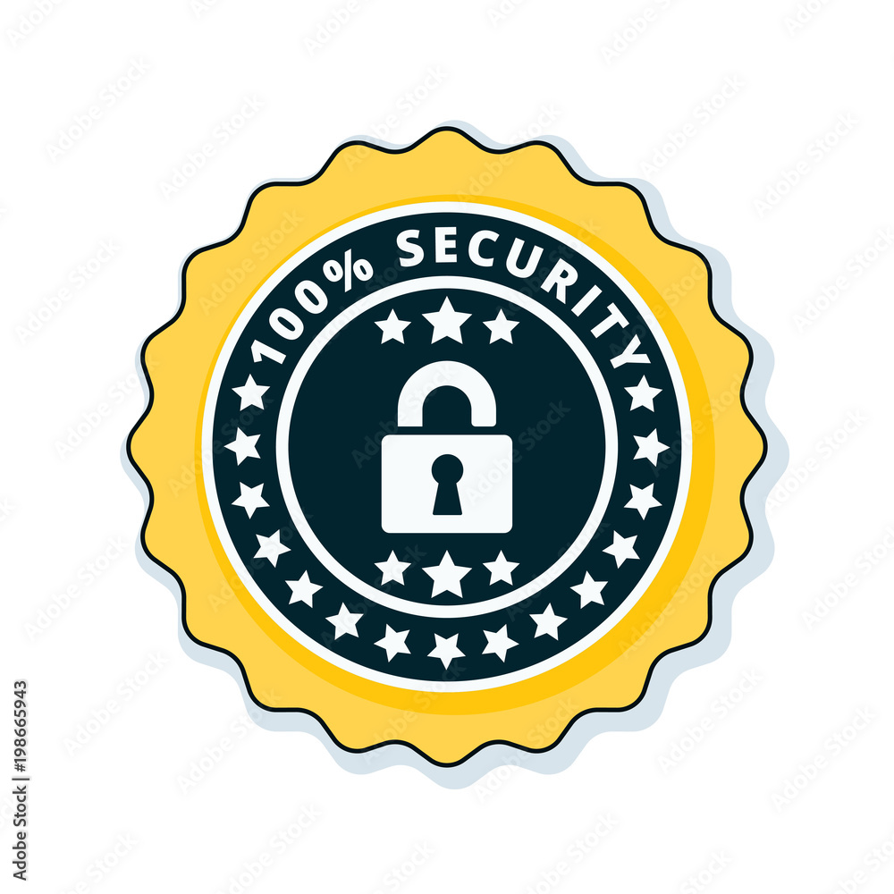 Secure label illustration Stock Vector | Adobe Stock