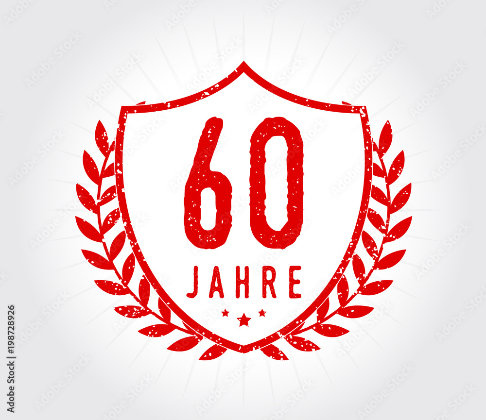 60 Jahre Schild Vektor Stock Vector | Adobe Stock