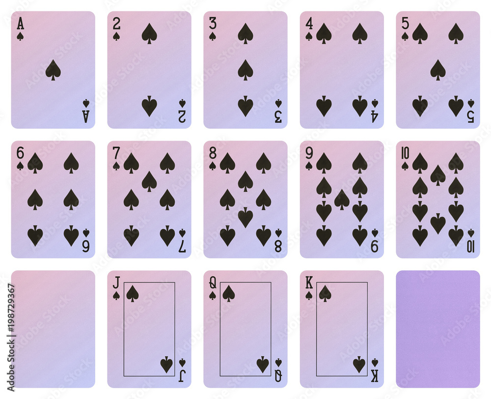 Playing cards - Spade suit Stock Photo | Adobe Stock