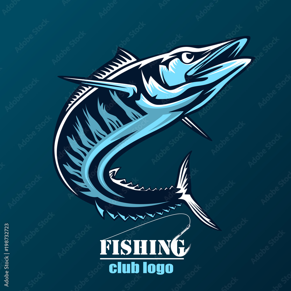 Vecteur Stock Vector Illustration of a wahoo , Acanthocybium solandri ...