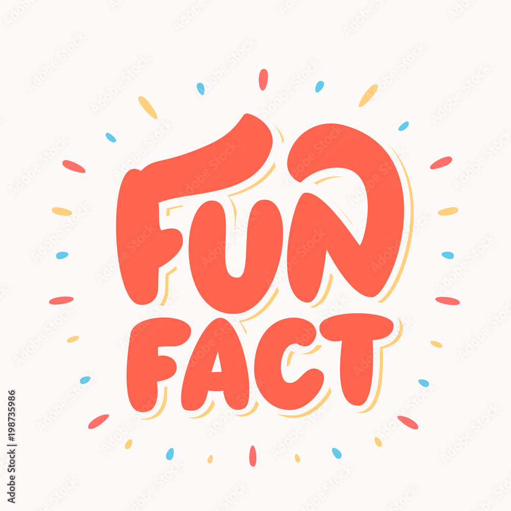 Fun fact. Vector lettering. Stock Vector | Adobe Stock