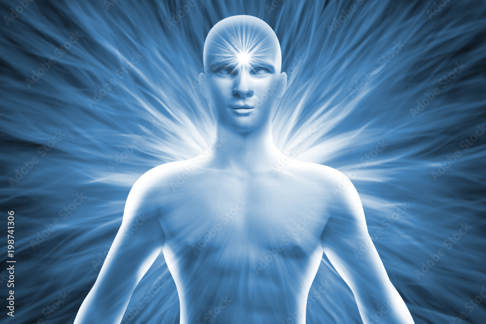 Human figure with third eye Stock Illustration | Adobe Stock