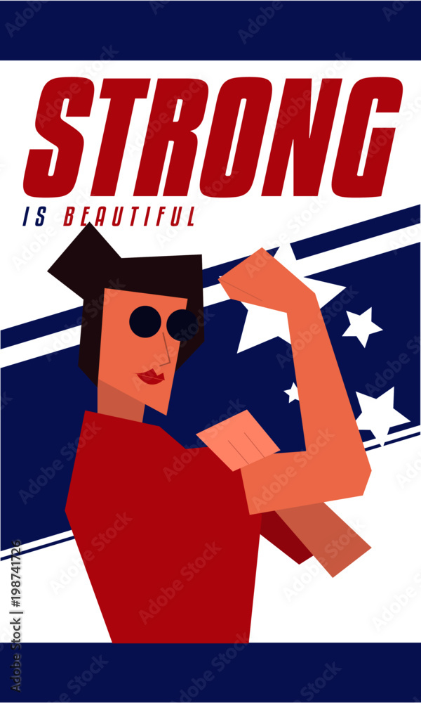 "strong is beautiful" Modern Abstract We Can Do It Rosie the Riveter ...