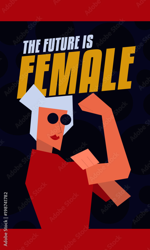 "The future is female" Modern Abstract We Can Do It Rosie the Riveter ...