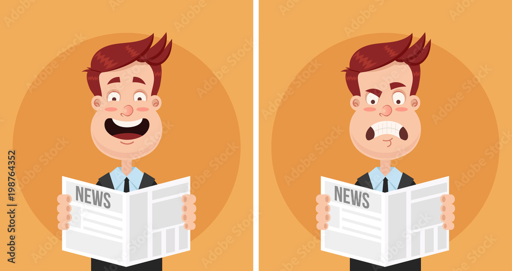 Happy smiling and sad disappointed frustrated angry expression face man ...