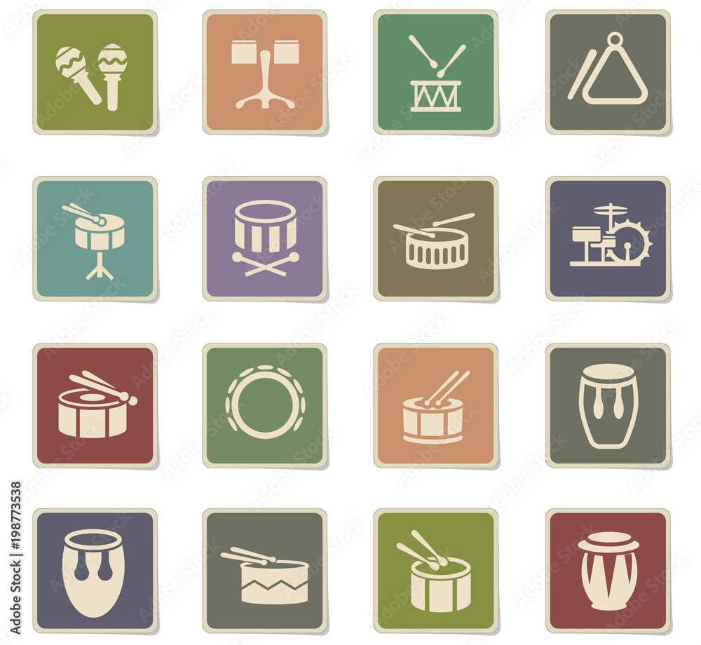 rhythm instruments icon set Stock Vector | Adobe Stock