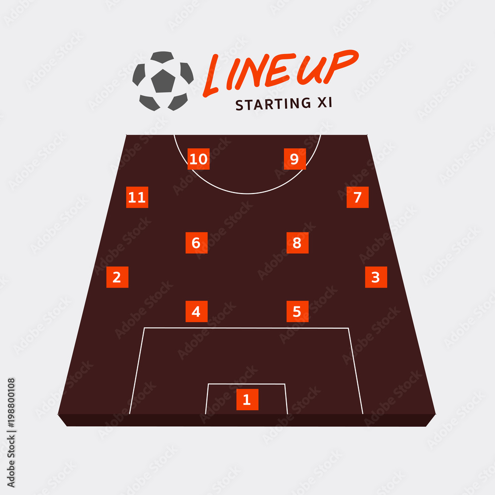 Football league or world tournament broadcast substitues graphic ...