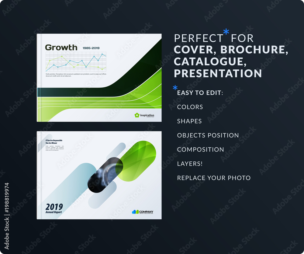 Presentation. Abstract vector set of modern horizontal templates with ...