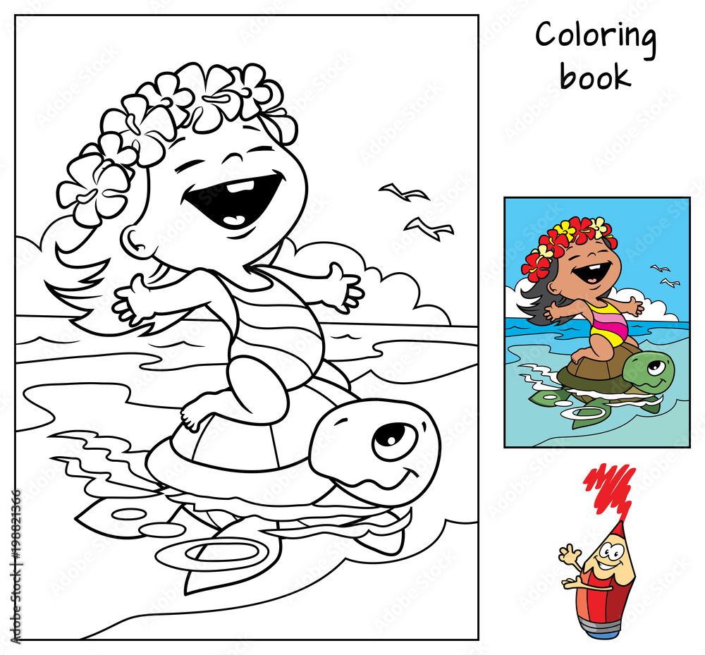 Hawaiian Turtle Coloring Pages