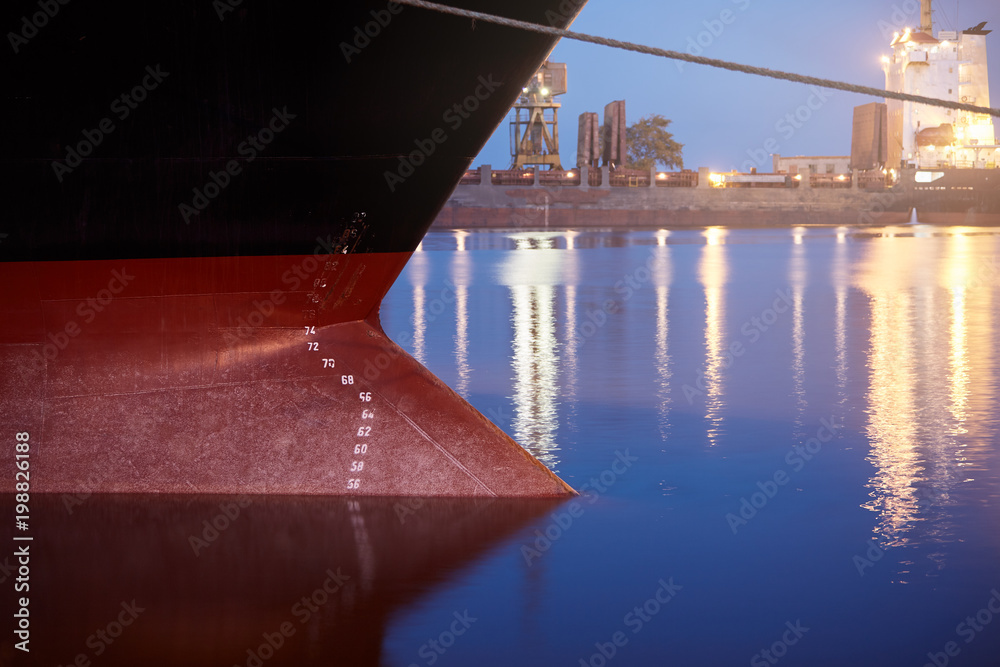 Draft marks on a ship - waterline numbers on bow and stern of a vessel ...