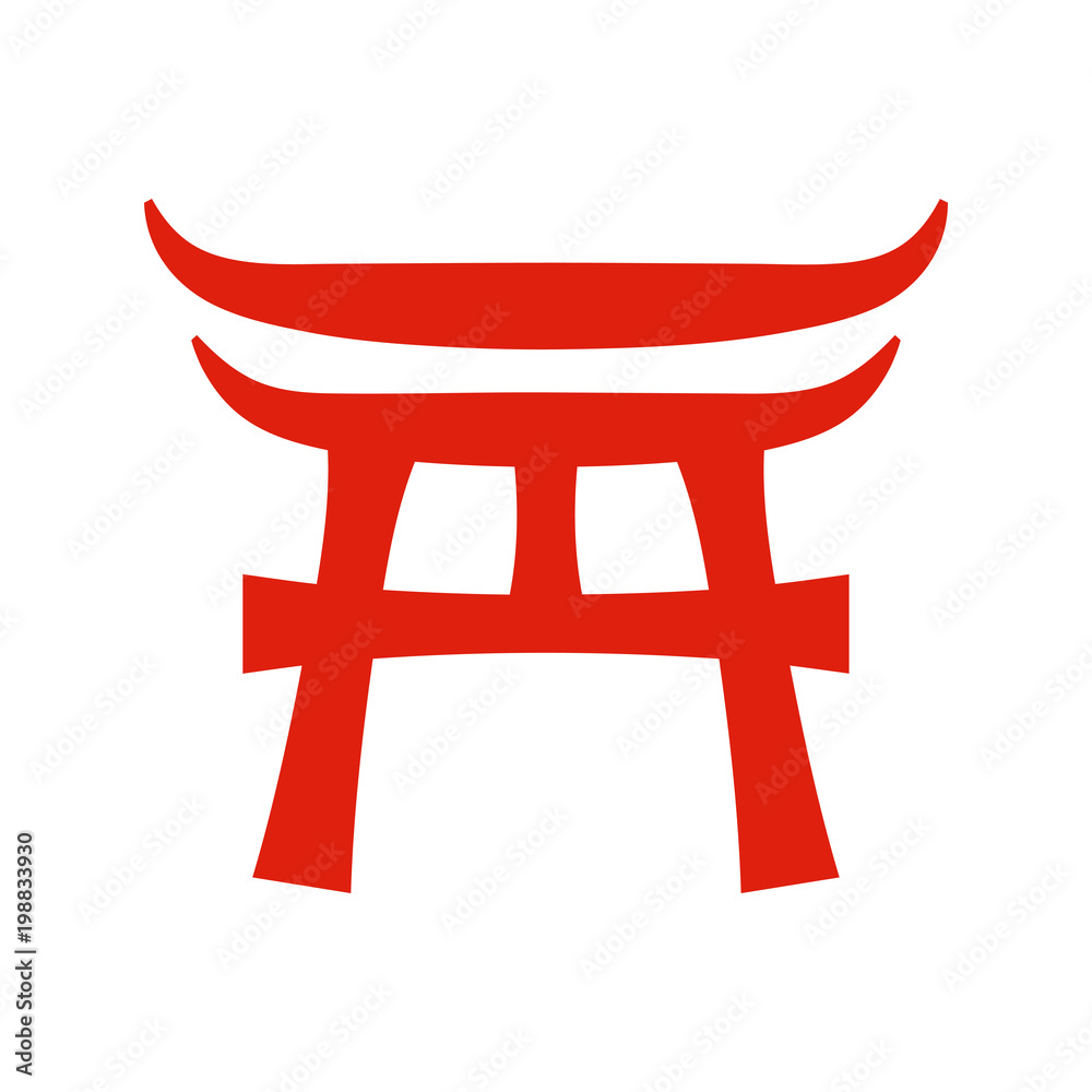 Torii — traditional ritual Japanese gate at the entrance of a Shinto ...