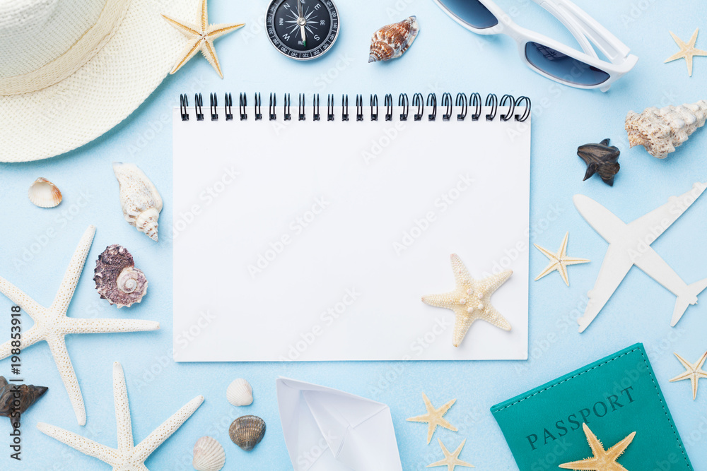 Planning summer holidays, tourism and vacation background. Travelers ...