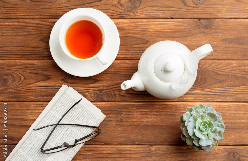 Cup of morning tea Stock Photo | Adobe Stock
