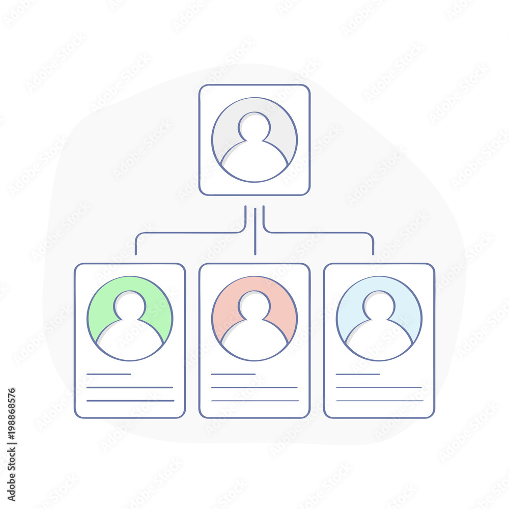 Teamwork flow chart, business hierarchy or business team pyramid ...