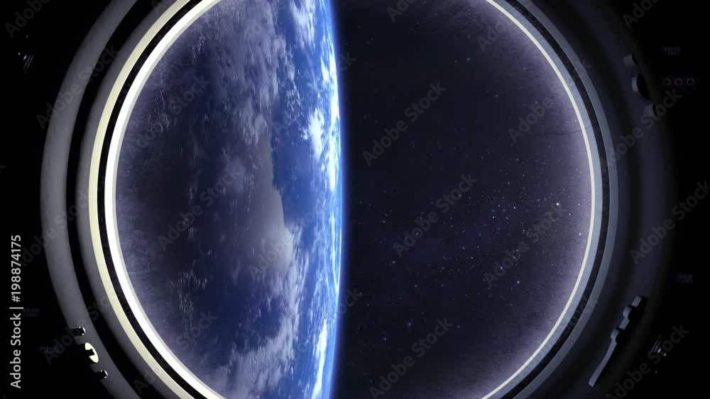 Vidéo Stock Earth as seen through window of International Space Station ...