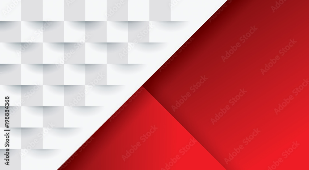 Red and white abstract background vector with blank space for text ...