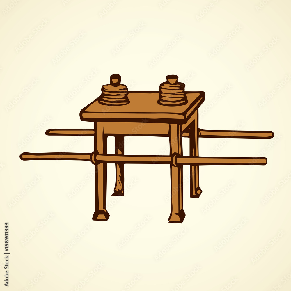 Table of showbread. Vector drawing Stock Vector | Adobe Stock