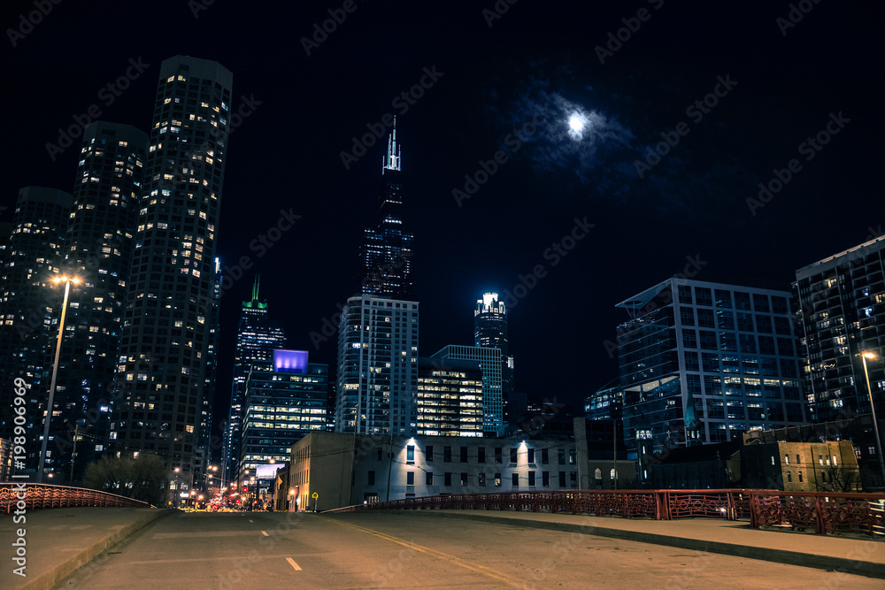 Skyscraper Night Render