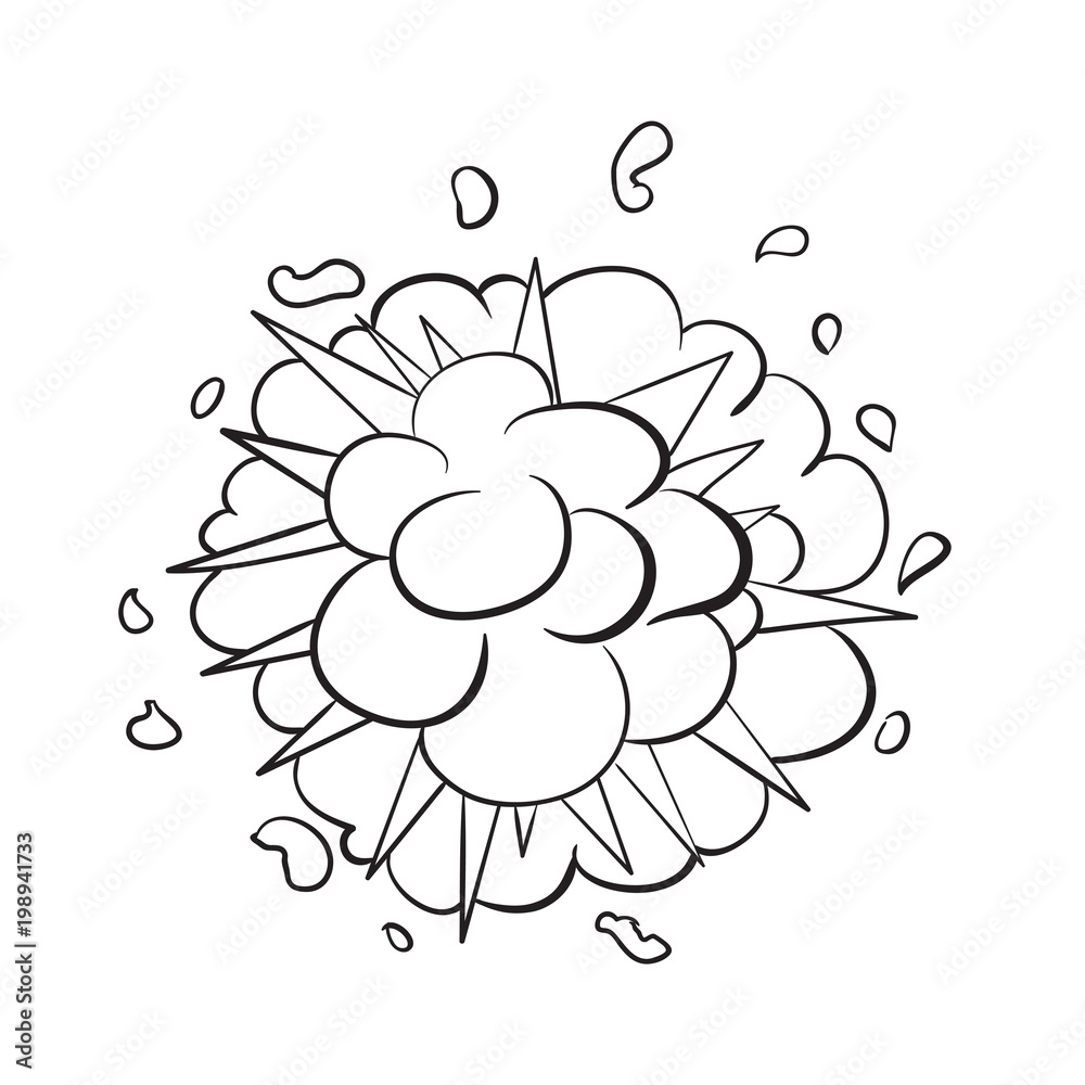 Vector sketch illustration of an object of nature. Outline hand drawing ...