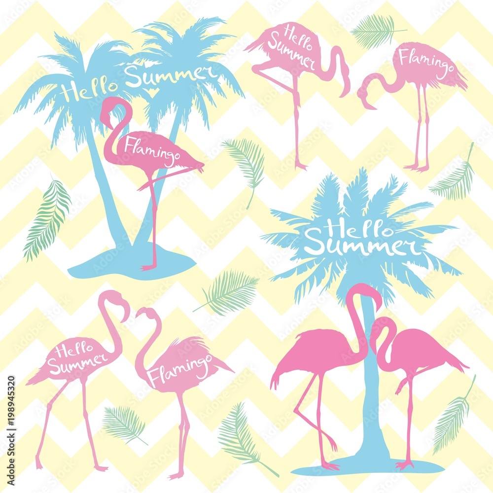 Flamingo. Vector illustration Stock Vector | Adobe Stock