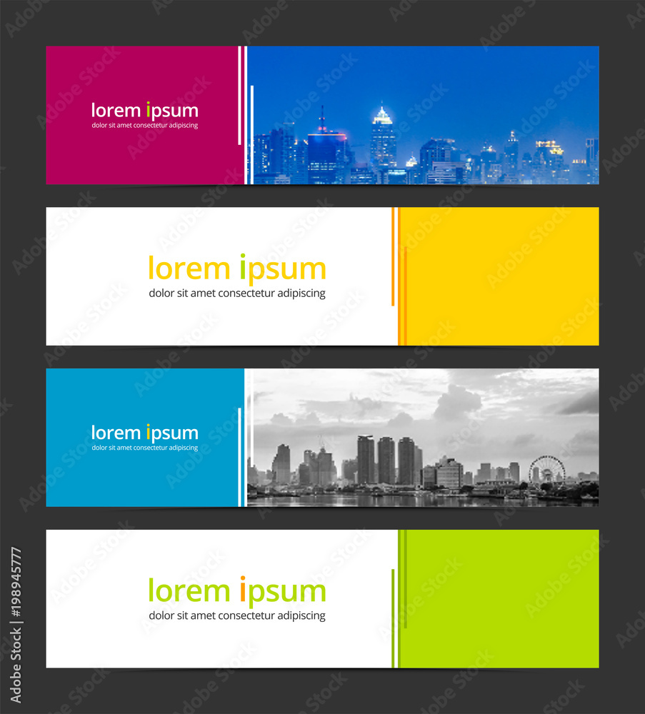 Banner design template abstract background geometric vector. Corporate ...