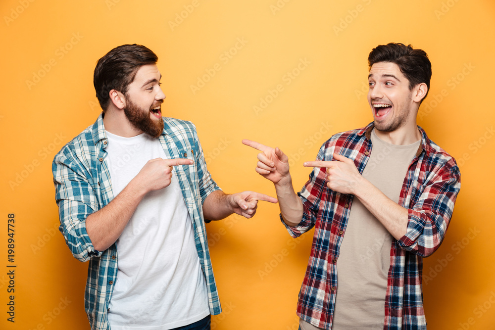 Portrait of a two happy young men Stock Photo | Adobe Stock