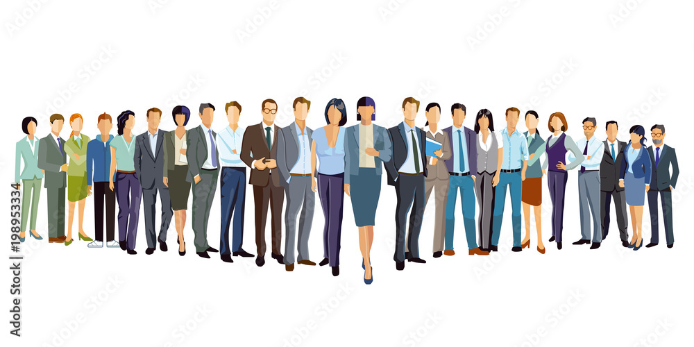 Vorstellung einer Personengruppe Stock-Vektorgrafik | Adobe Stock