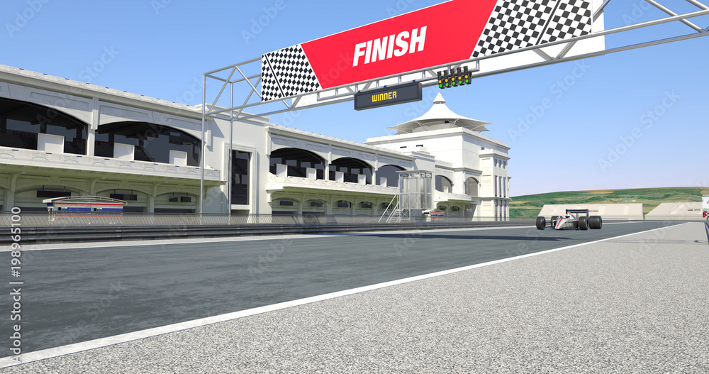 Crossing The Finish Line Car