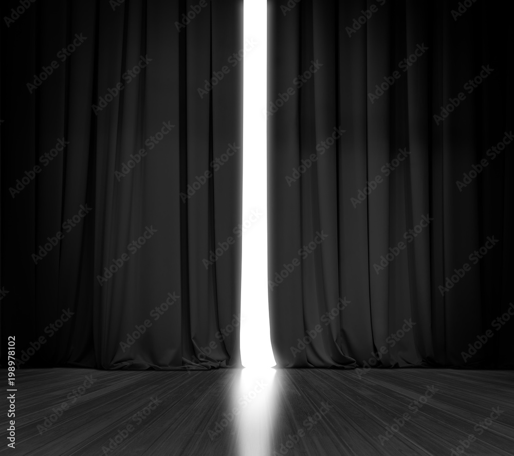 Black curtain background with bright light behind Stock Photo | Adobe Stock