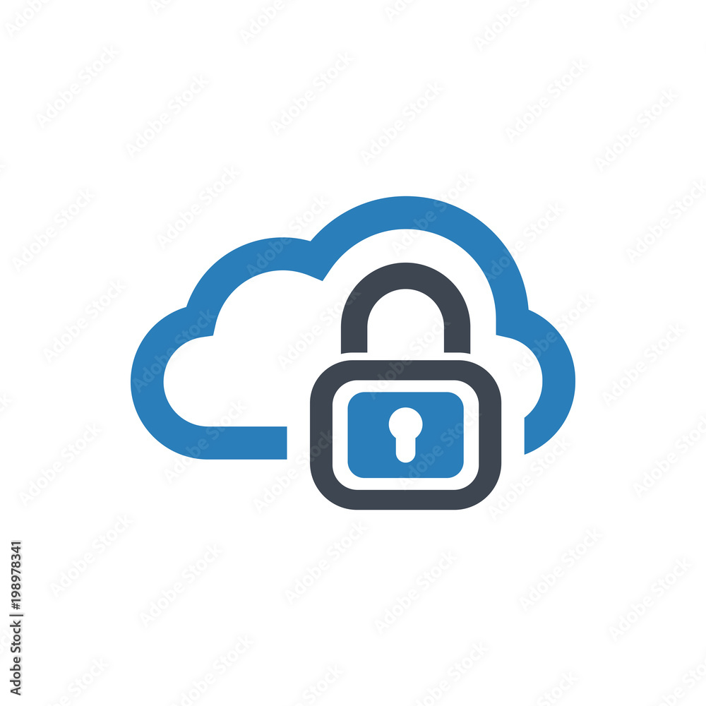 Cloud Security Icon Stock Vector | Adobe Stock