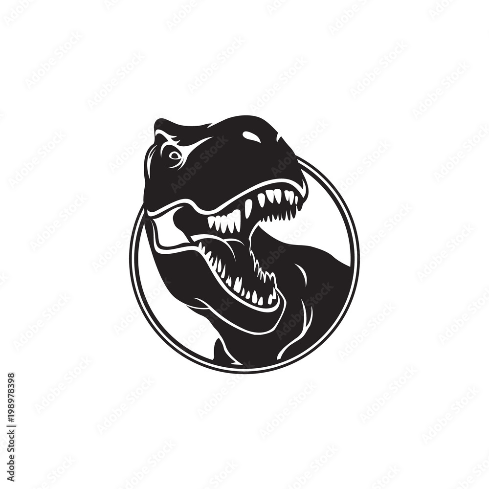t rex logo design Stock Illustration | Adobe Stock