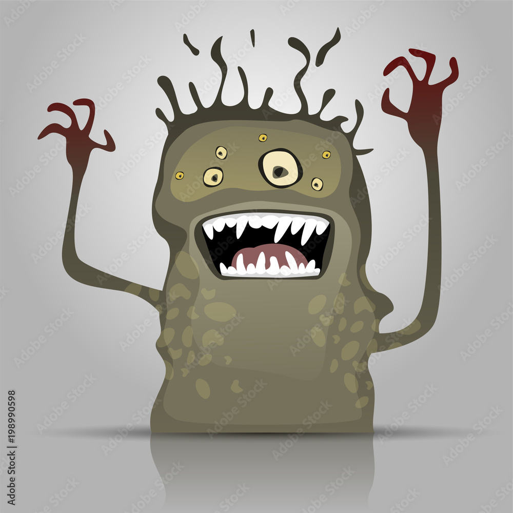 Vector cartoon monster illustration Stock Vector | Adobe Stock