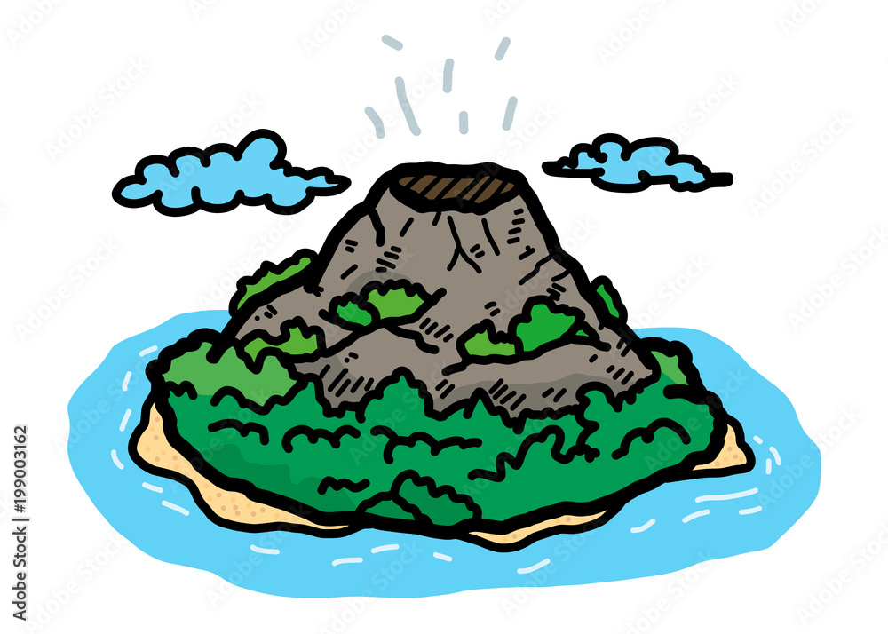 Dormant Volcano Cartoon
