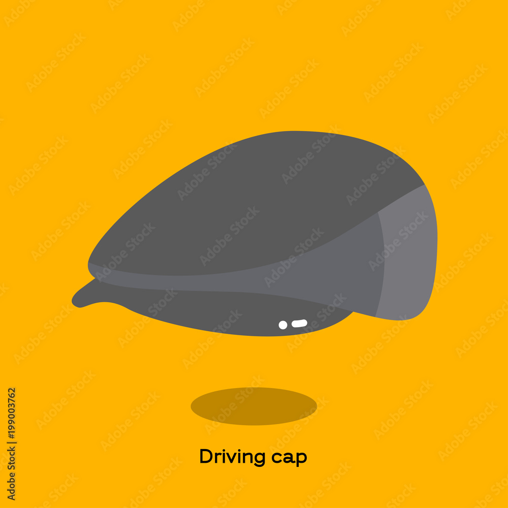 DRIVING CAP Wool, tweed driving cap with simple shape and short brim in ...