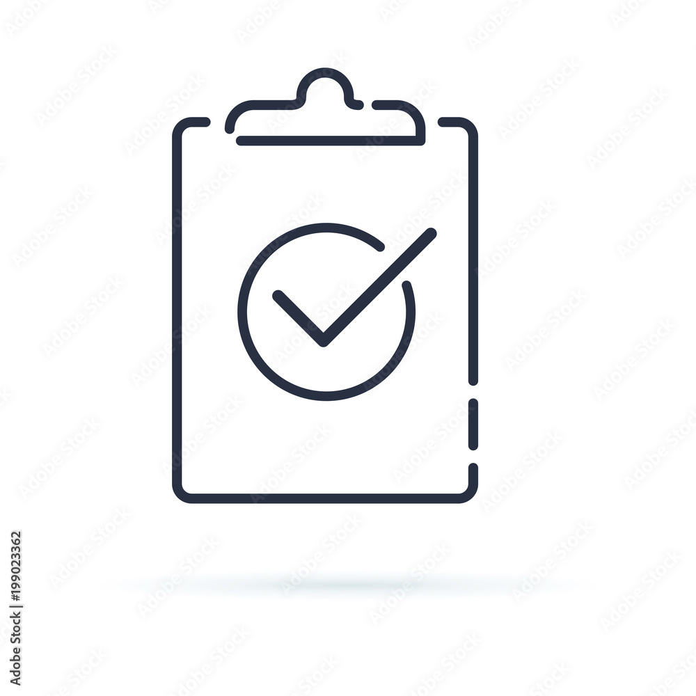 Check test line icon, outline vector sign. Linear style pictogram ...