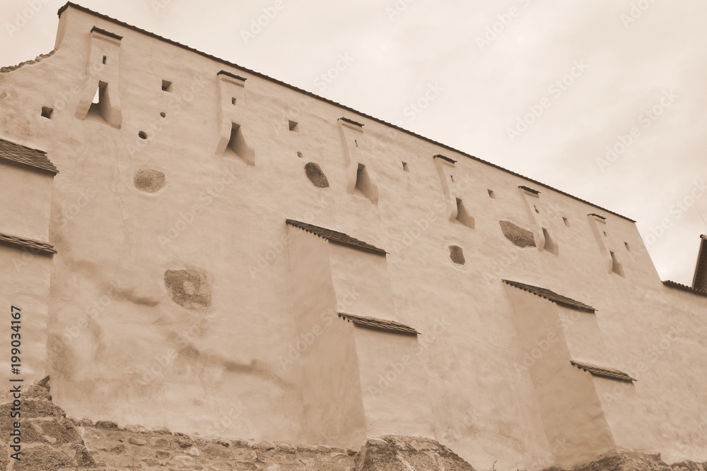 Fort in the village Feldioara, built by the teutonic knights 900 years ...