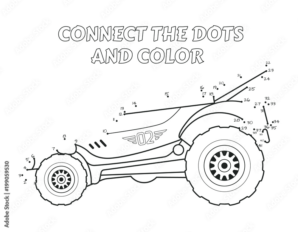 Numbers game, educational connect the dots game for children, Racing ...