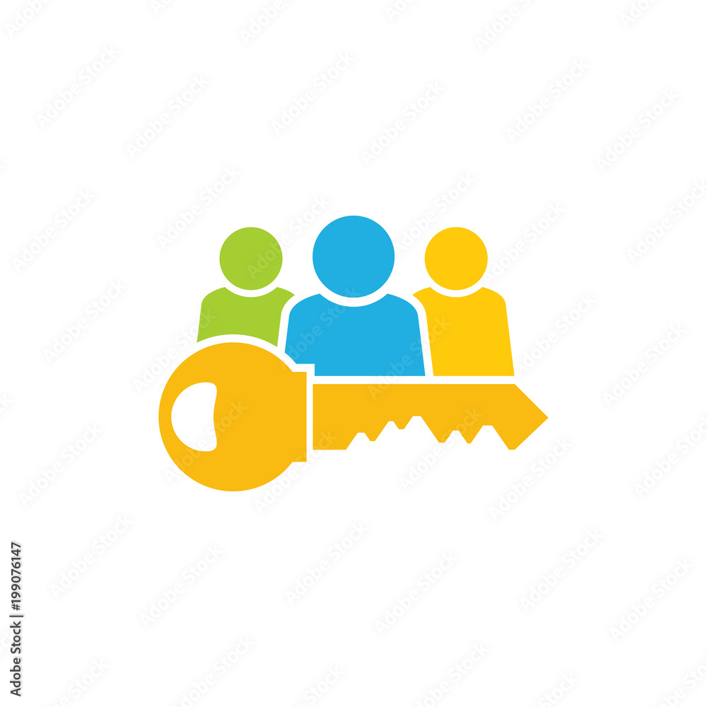 Key Group Logo Icon Design Stock Vector | Adobe Stock