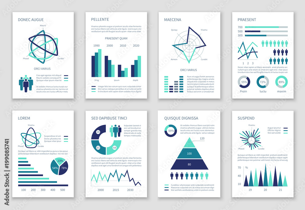 Multipurpose marketing vector infographics with charts, option graphs ...