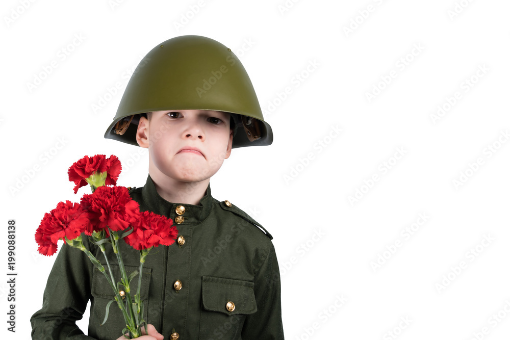 Sad Boy With Flower
