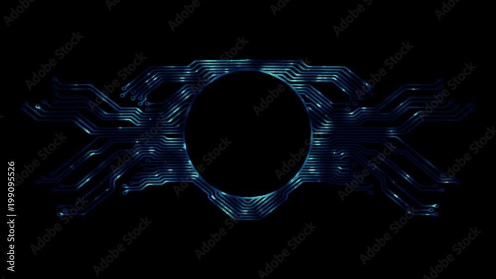 Abstract background with high tech circuit board. Microchip background ...