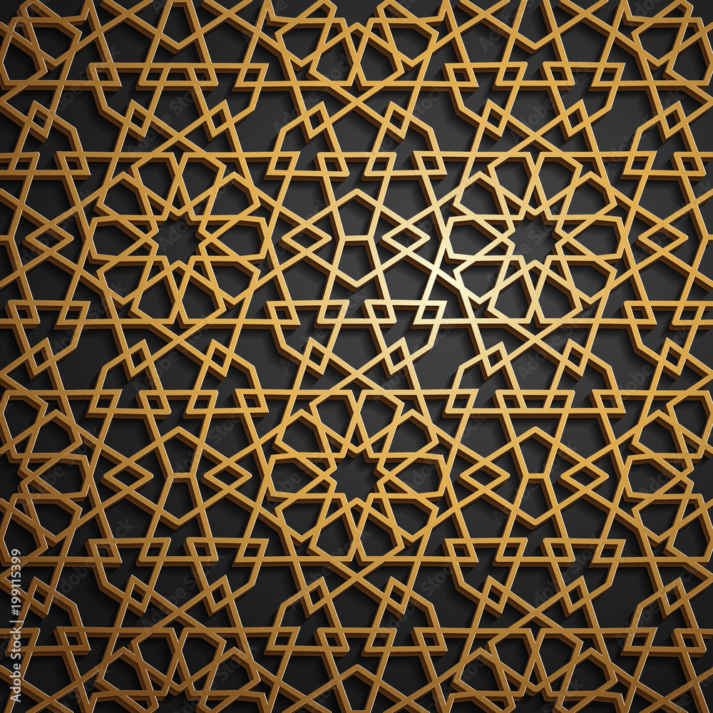 Set of islamic oriental patterns, Seamless arabic geometric ornament ...