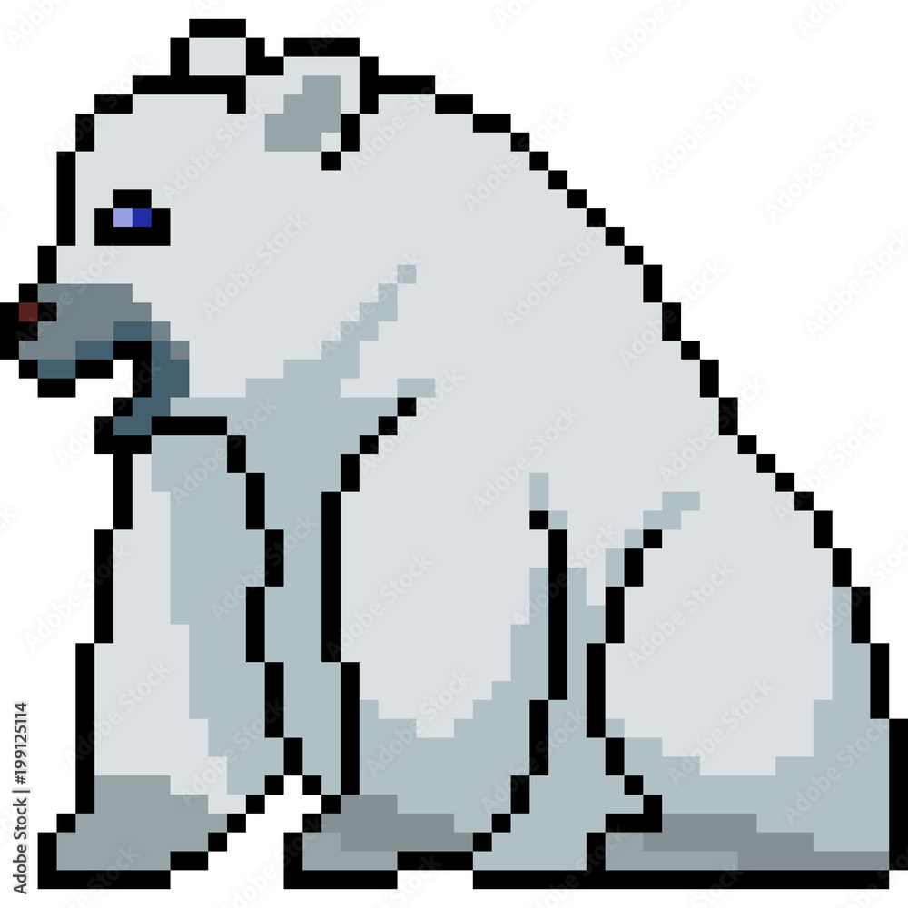Pixel Art Polar Bear | asoundsunlimited.com